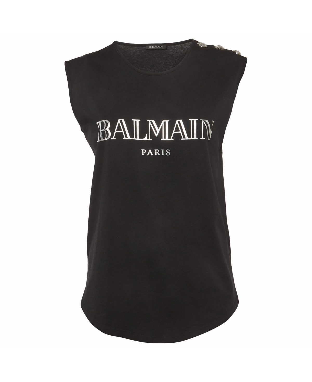Click here for Pre-Owned Balmain Womens Logo Print Jersey Tank To... prices