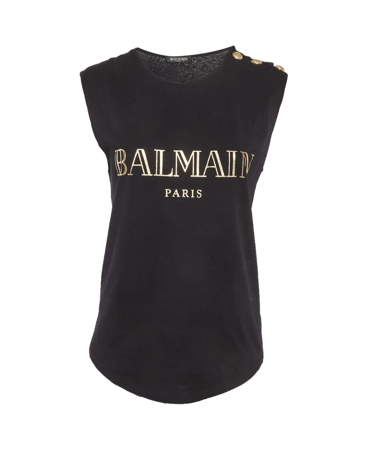 Click here for Pre-Owned Balmain Womens Logo Print Jersey Tank To... prices