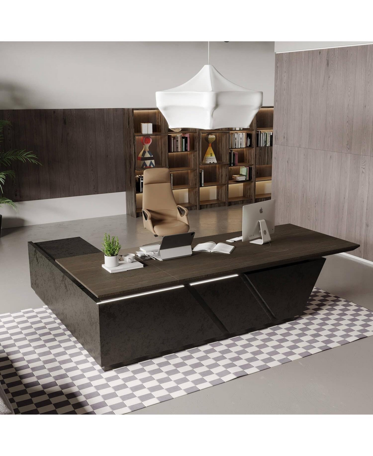 Click here for Logicfox Adjustable Executive Desk with Drawers Fi... prices
