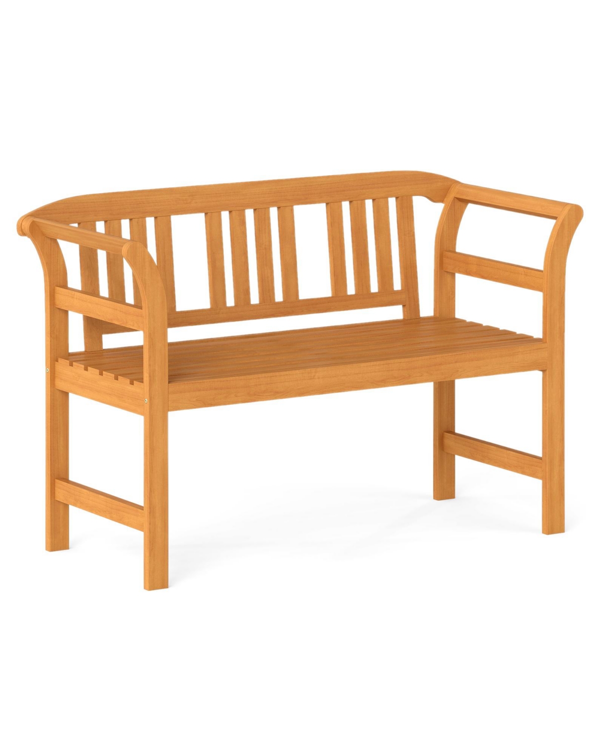 Click here for Gymax Outdoor Loveseat Bench Curved Armrests for B... prices