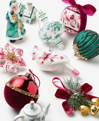 Click here for Holiday Lane Holiday Toile Ornament Collection Mac... prices