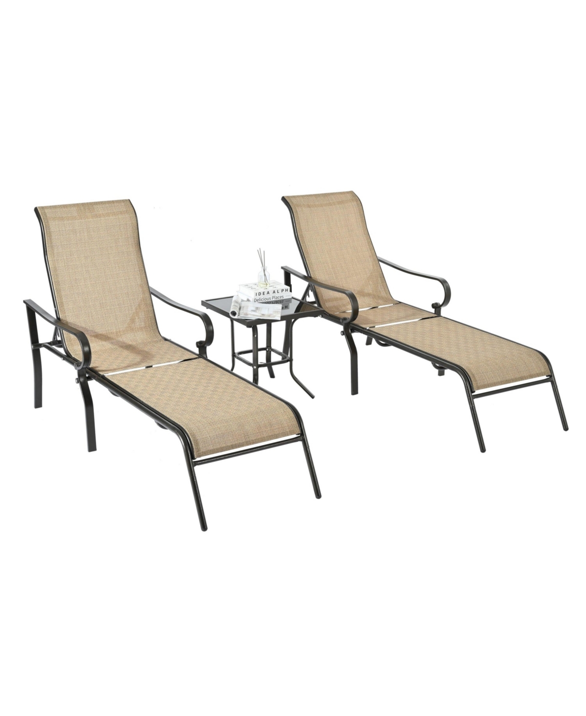 Click here for Flynama 3 Pack Adjustable Patio Lounge Chairs with... prices