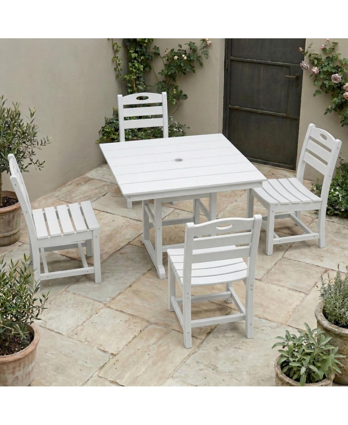 Click here for Asagikoiai 5-Piece All-Weather Hdpe Outdoor Dining... prices