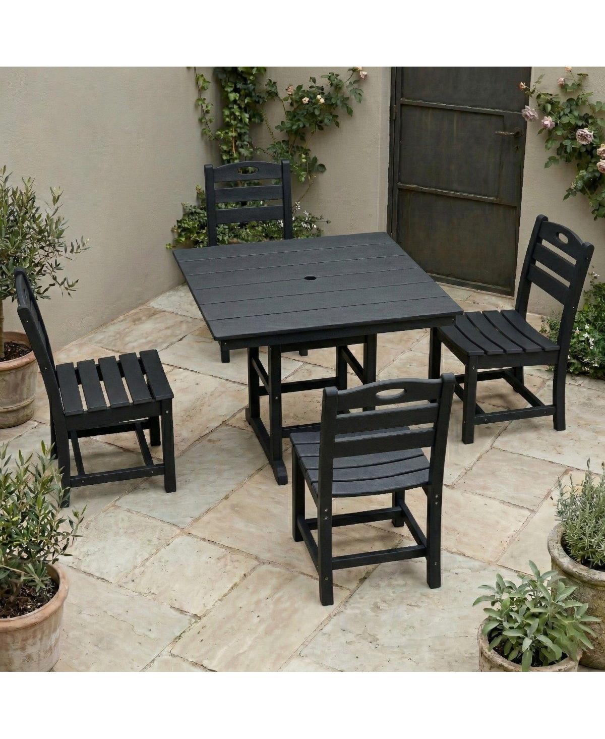 Click here for Asagikoiai 5-Piece All-Weather Hdpe Outdoor Dining... prices