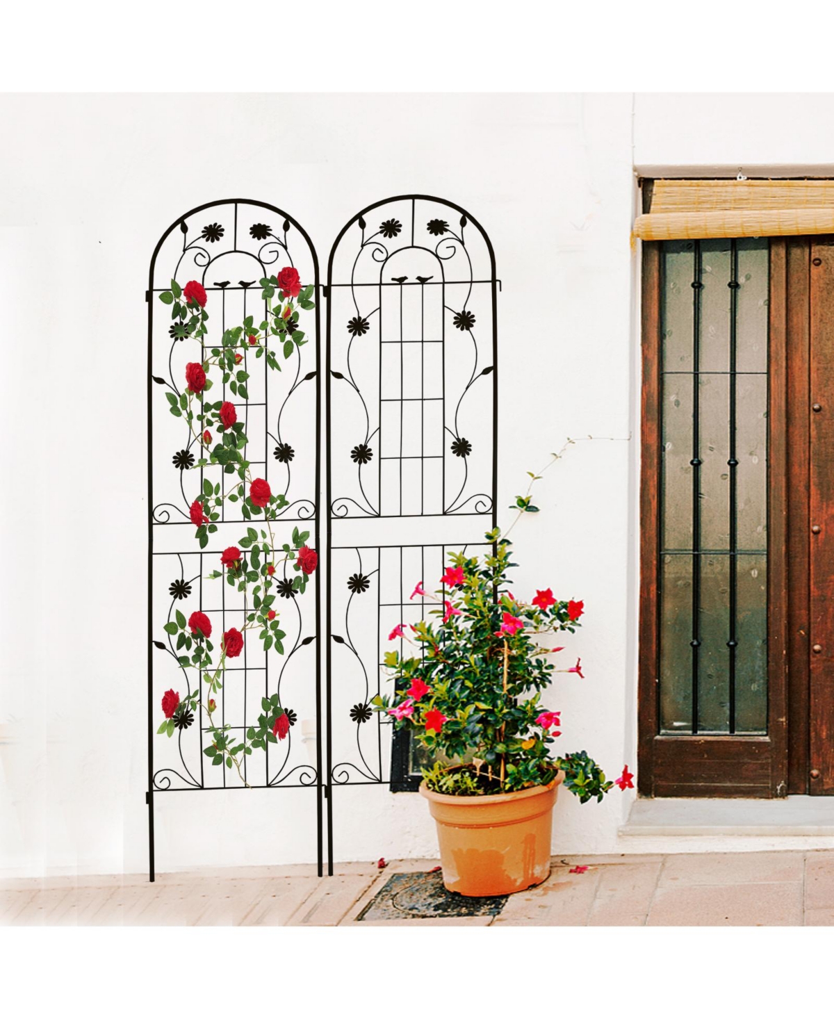 Click here for Clihome 2 Pack Metal Garden Trellis 86.7 x 19.7 Ru... prices