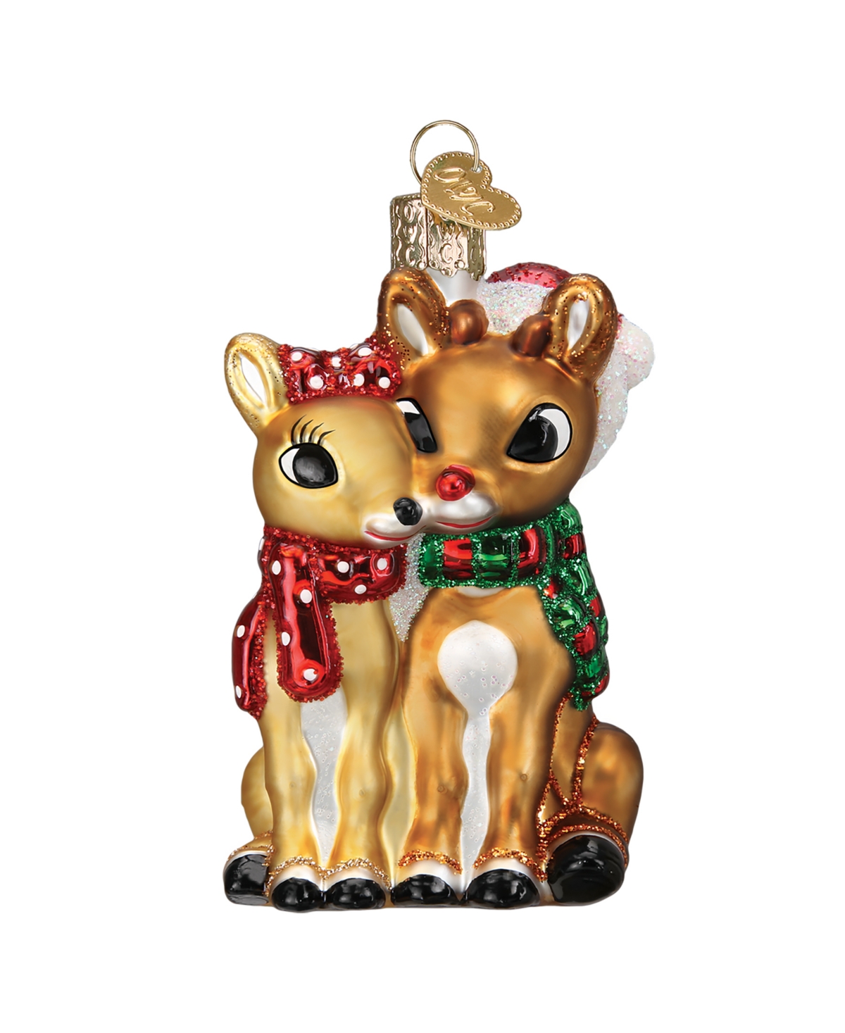 Click here for Old World Christmas 3.5 Rudolph and Clarice Orname... prices