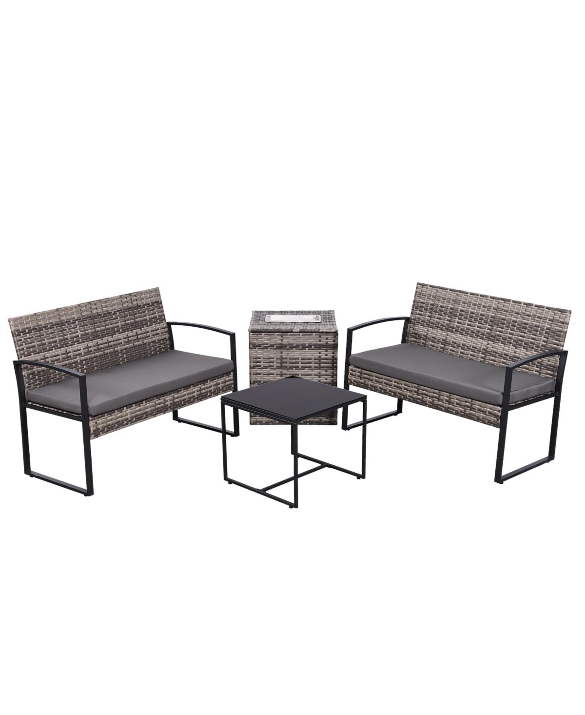 Click here for Boyel Living 4-Piece Outdoor Patio Set with Ice Bu... prices