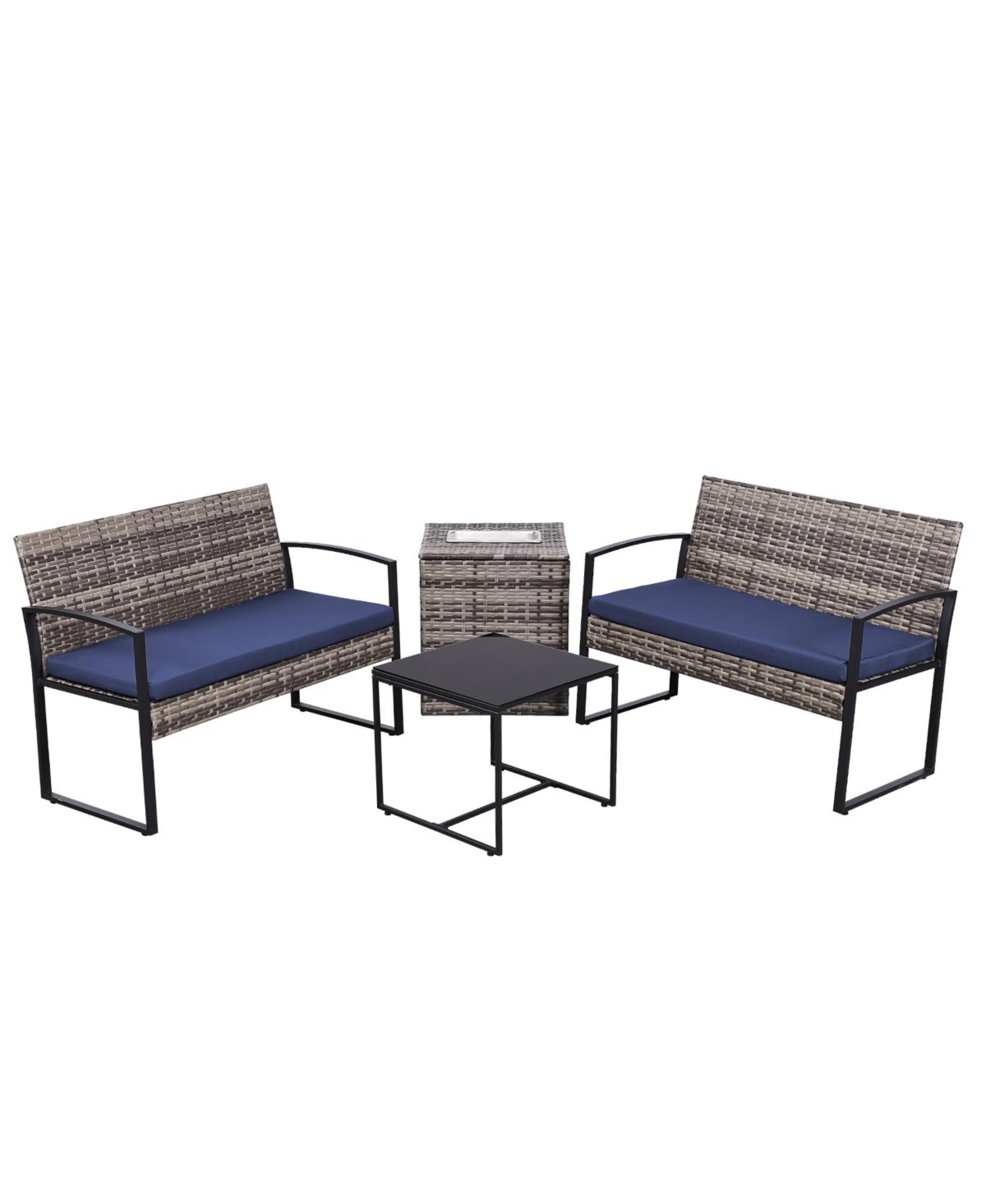 Click here for Boyel Living 4-Piece Outdoor Patio Set with Ice Bu... prices