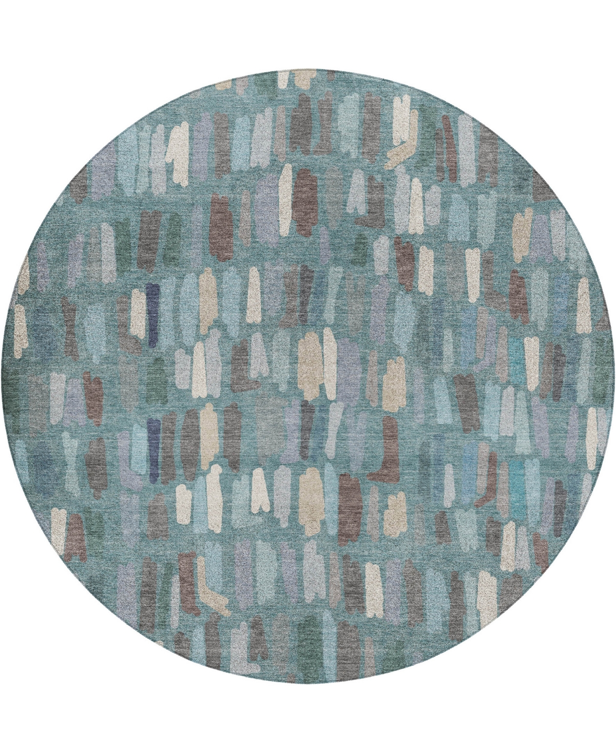 Click here for Dalyn Kenner KN5 8x8 Round Area Rug - Teal prices