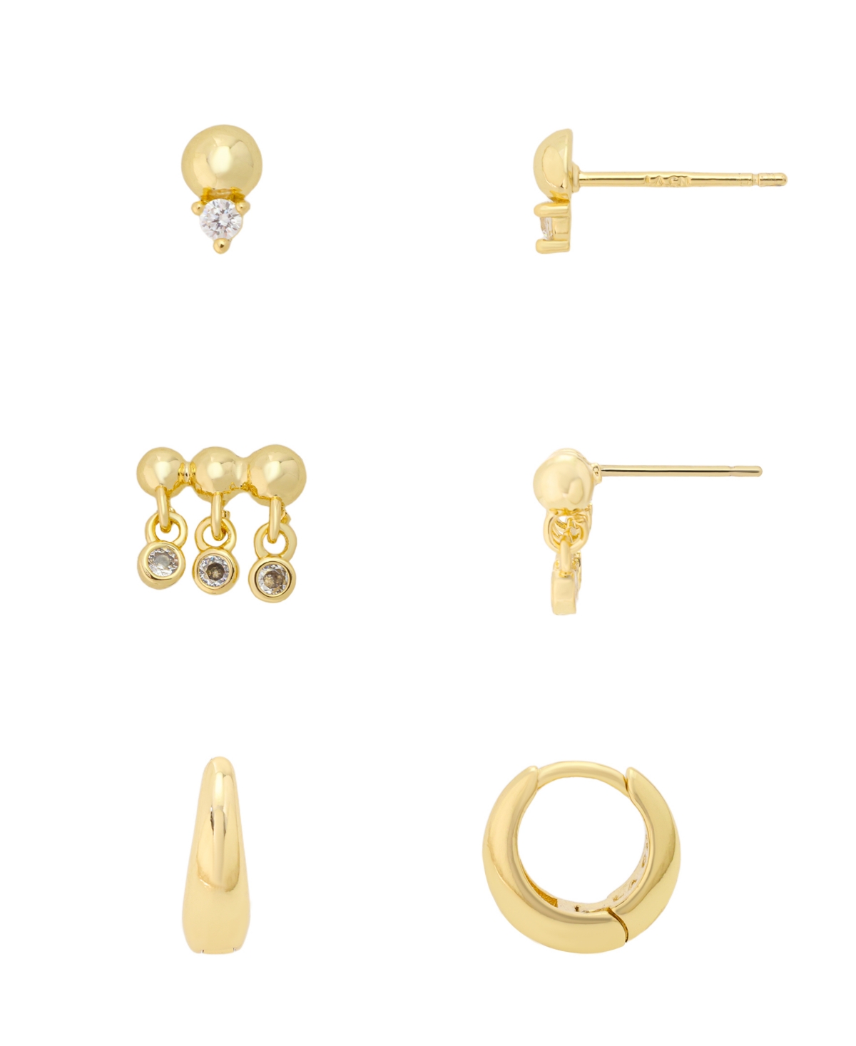 Click here for Unwritten Cubic Zirconia Gold-Tone Plated Stud and... prices