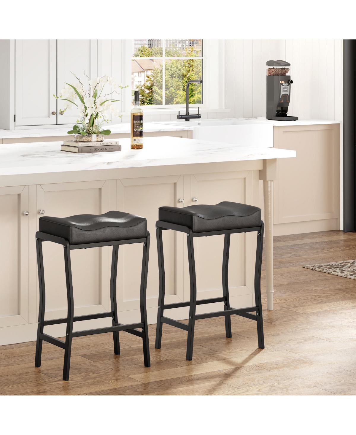 Click here for gaomon Counter Height Bar Stools Set of 2  26 Inch... prices
