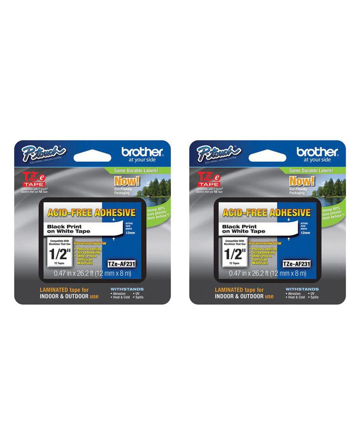 Click here for Brother 2 Pack 0.47 Black Print on Laminated Tape... prices