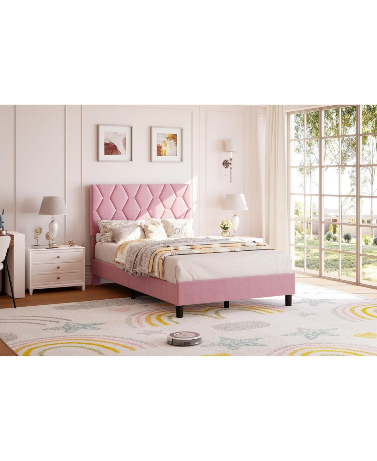 Click here for gaomon Upholstered Bed Frame with Adjustable Headb... prices