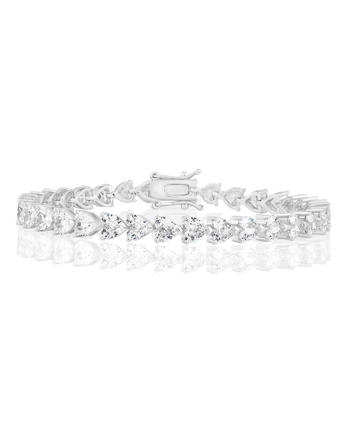 Click here for Simona Radiant Heart Cz Tennis Bracelet - Silver prices