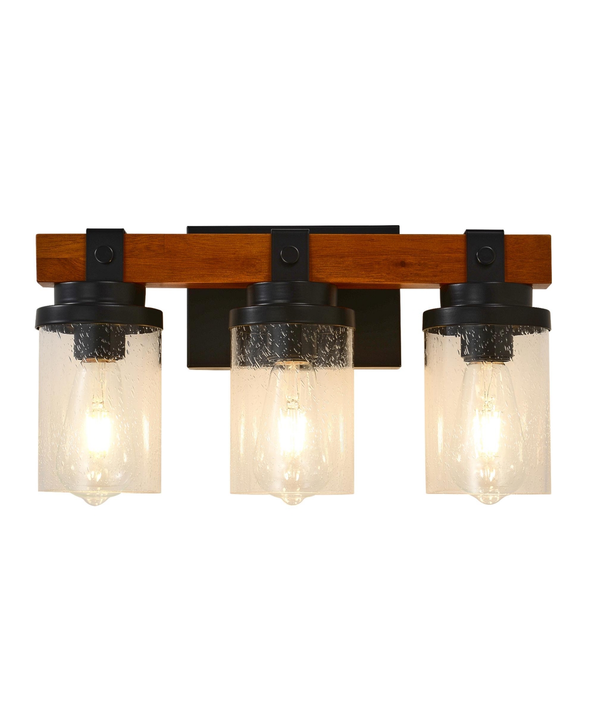 Click here for Midola 3-Light And Wooden Wall Lamps With Glass Sh... prices