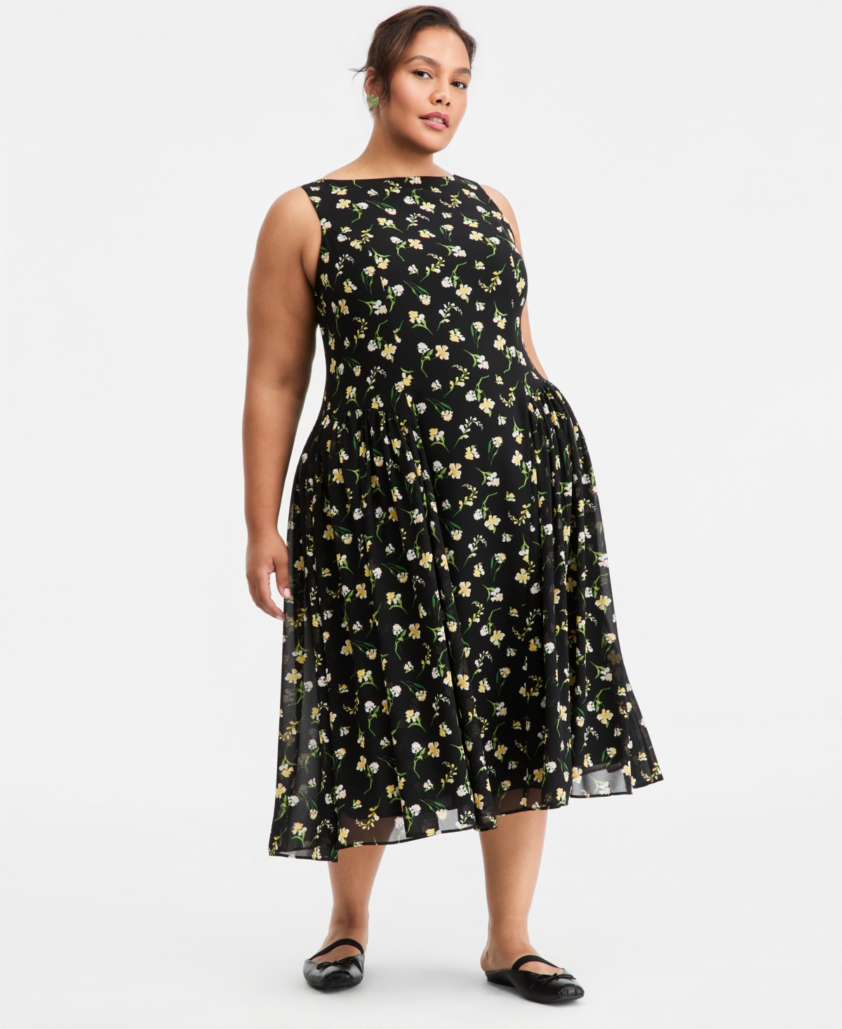 Click here for On 34th Trendy Plus Size Drop-Waist Midi Dress  Ma... prices