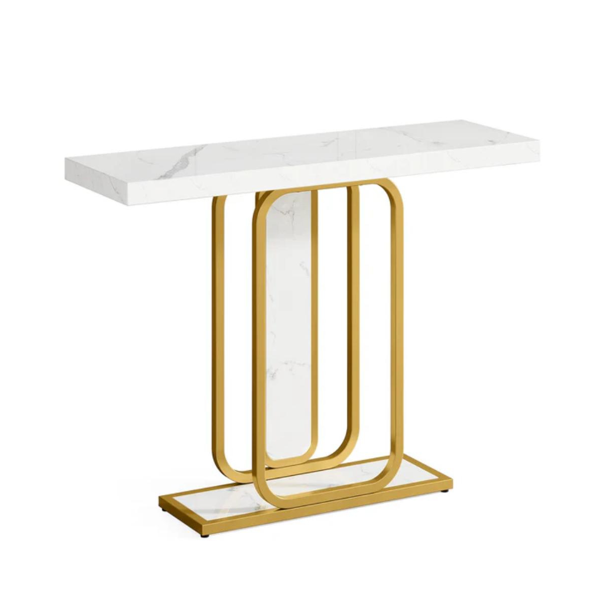 Click here for Slickblue Contemporary Console Table with Faux Mar... prices