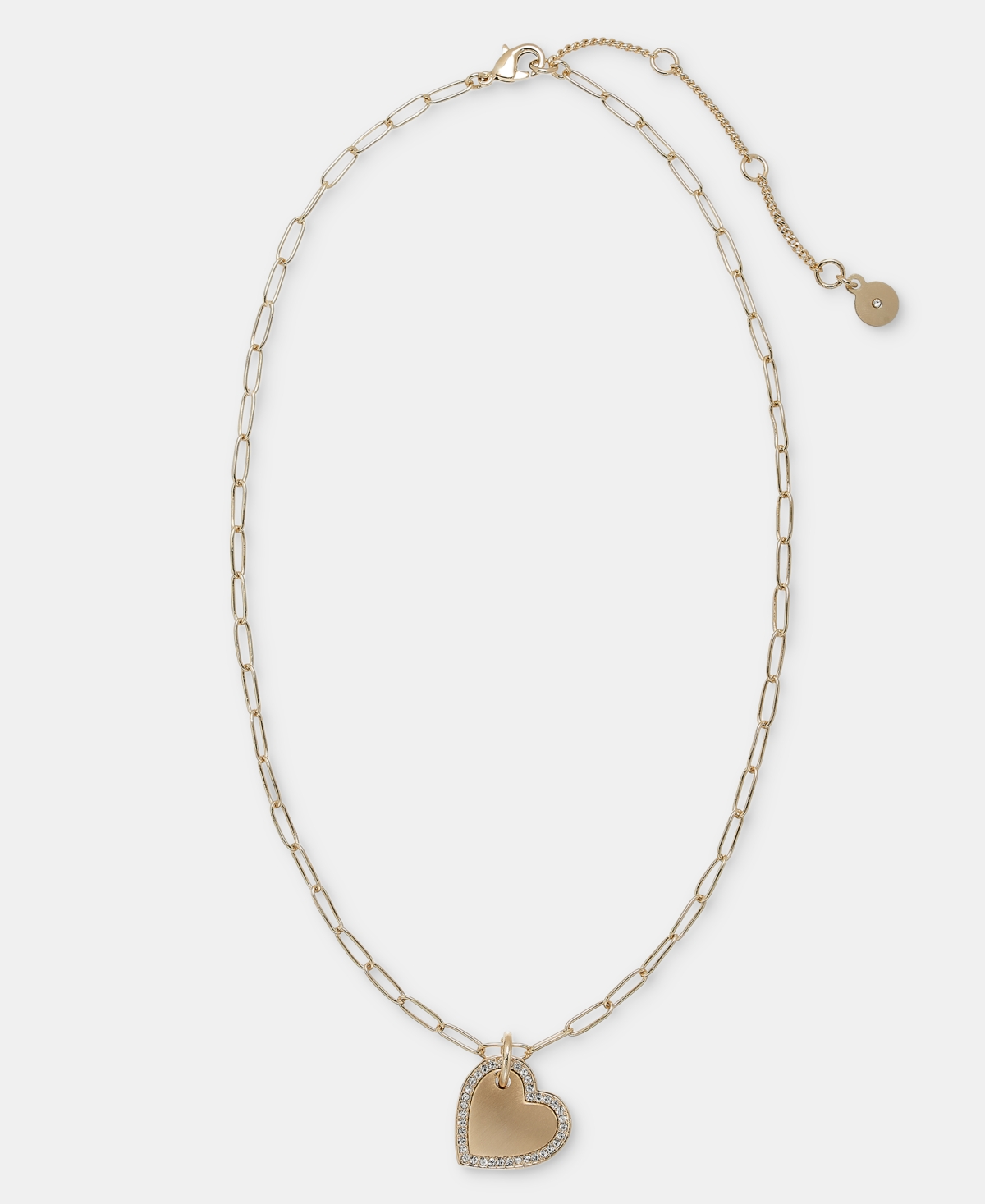 Click here for Dkny Pave Heart Pendant Necklace  16 + 3 extender... prices