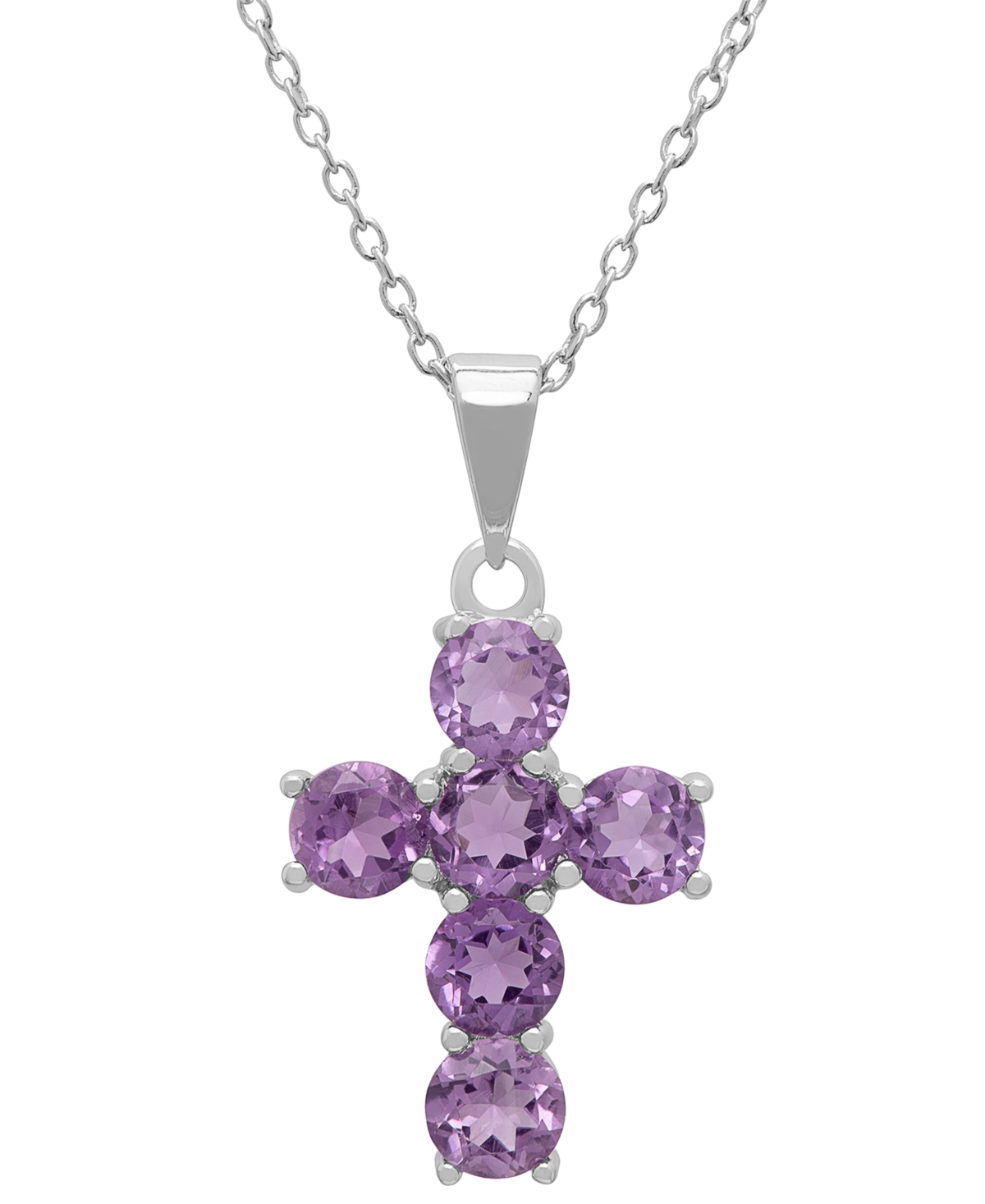 Click here for Macys Amethyst (2.40 ct. t.w.) Cross Pendant Neckl... prices