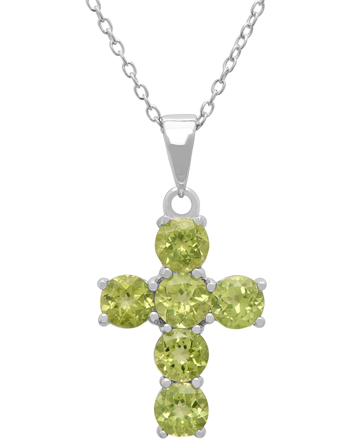Click here for Macys Peridot (3 ct. t.w.) Cross Pendant Necklace... prices