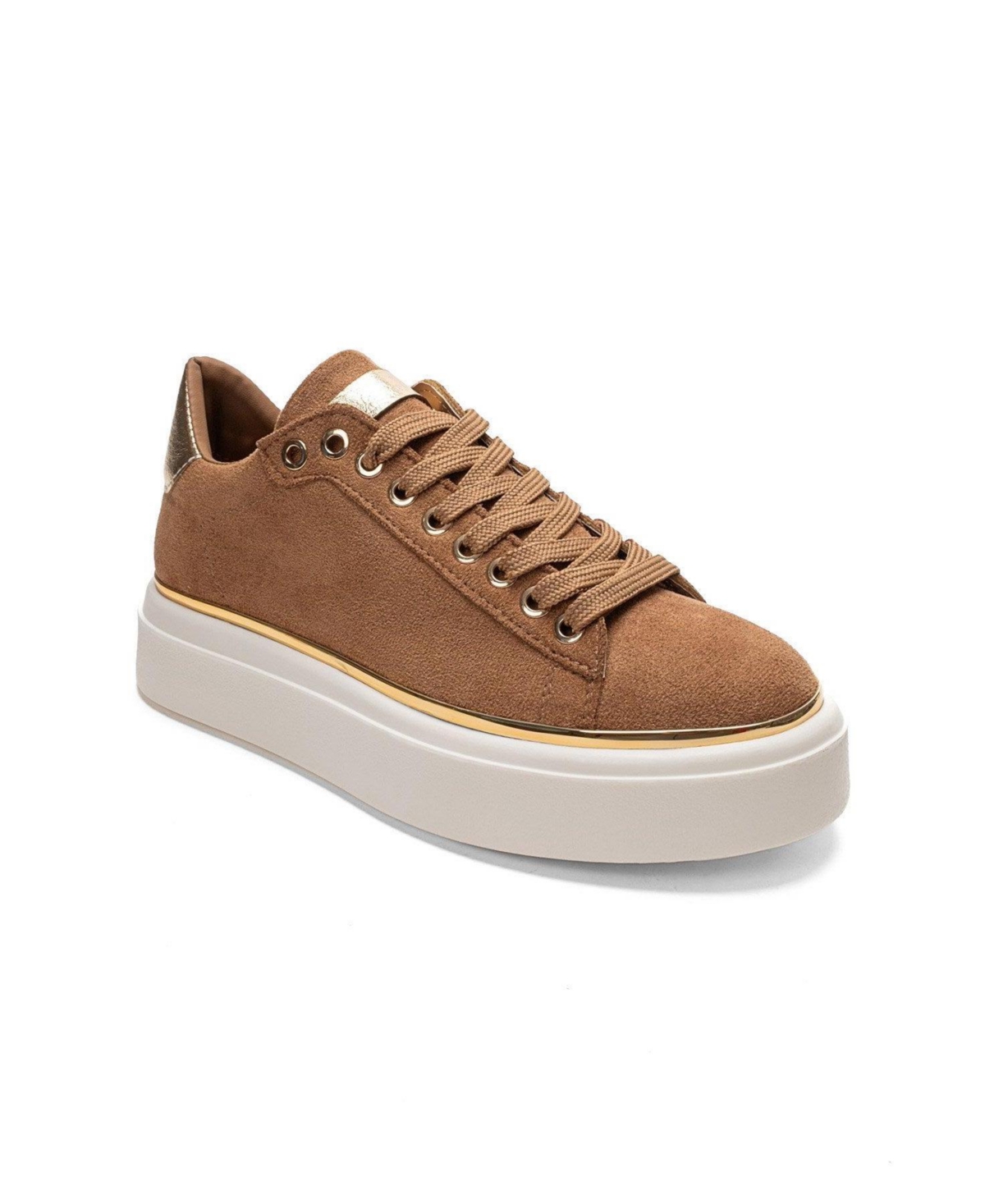 Click here for Prologue Shoes Borena Platform Sneaker - Cognac su... prices