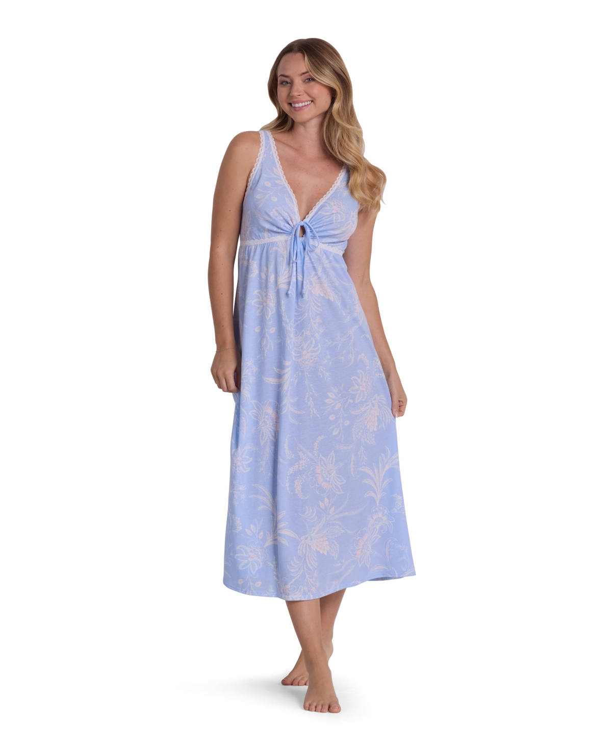 Click here for Miss Elaine Womens Sleeveless Printed Long Nightgo... prices