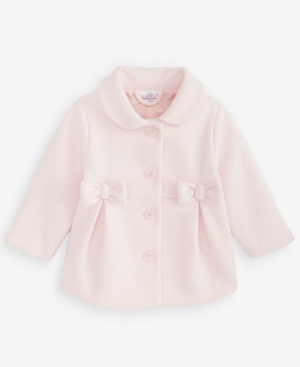 Click here for First Impressions Baby Girls Pleated Bow Peacoat... prices