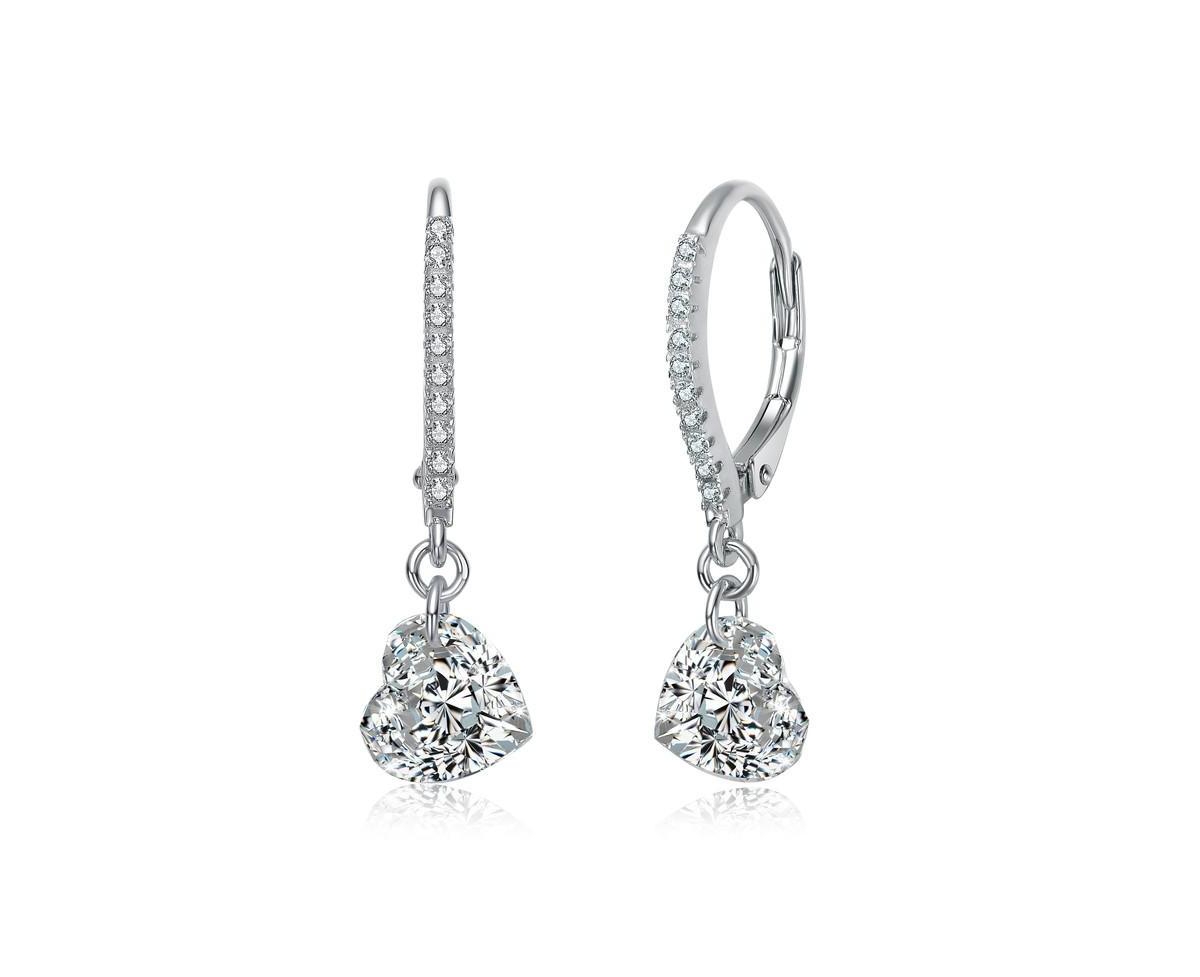 Click here for Rachel Glauber Brilliant Gold Plated Cz Heart Drop... prices