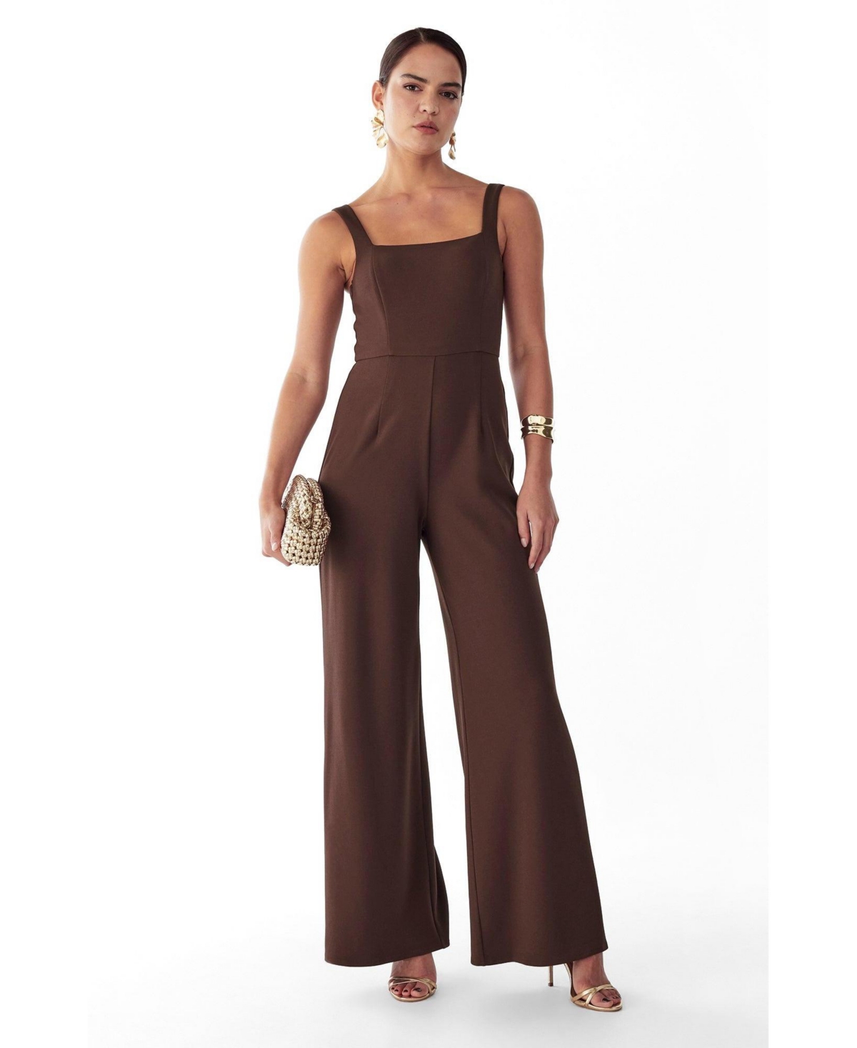 Click here for St Mrlo Womens Anika Jumpsuit - Chocolate prices