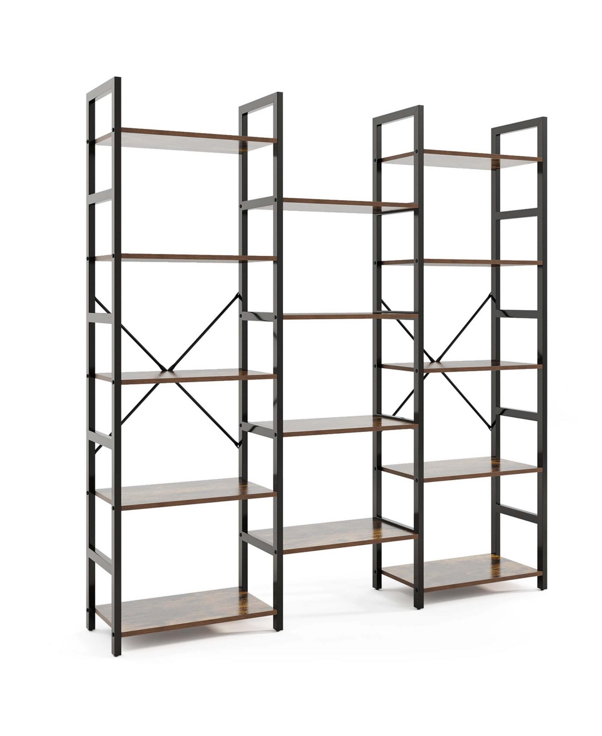 Click here for Gymax 5 Tier Industrial Bookshelf Heavy Duty Metal... prices