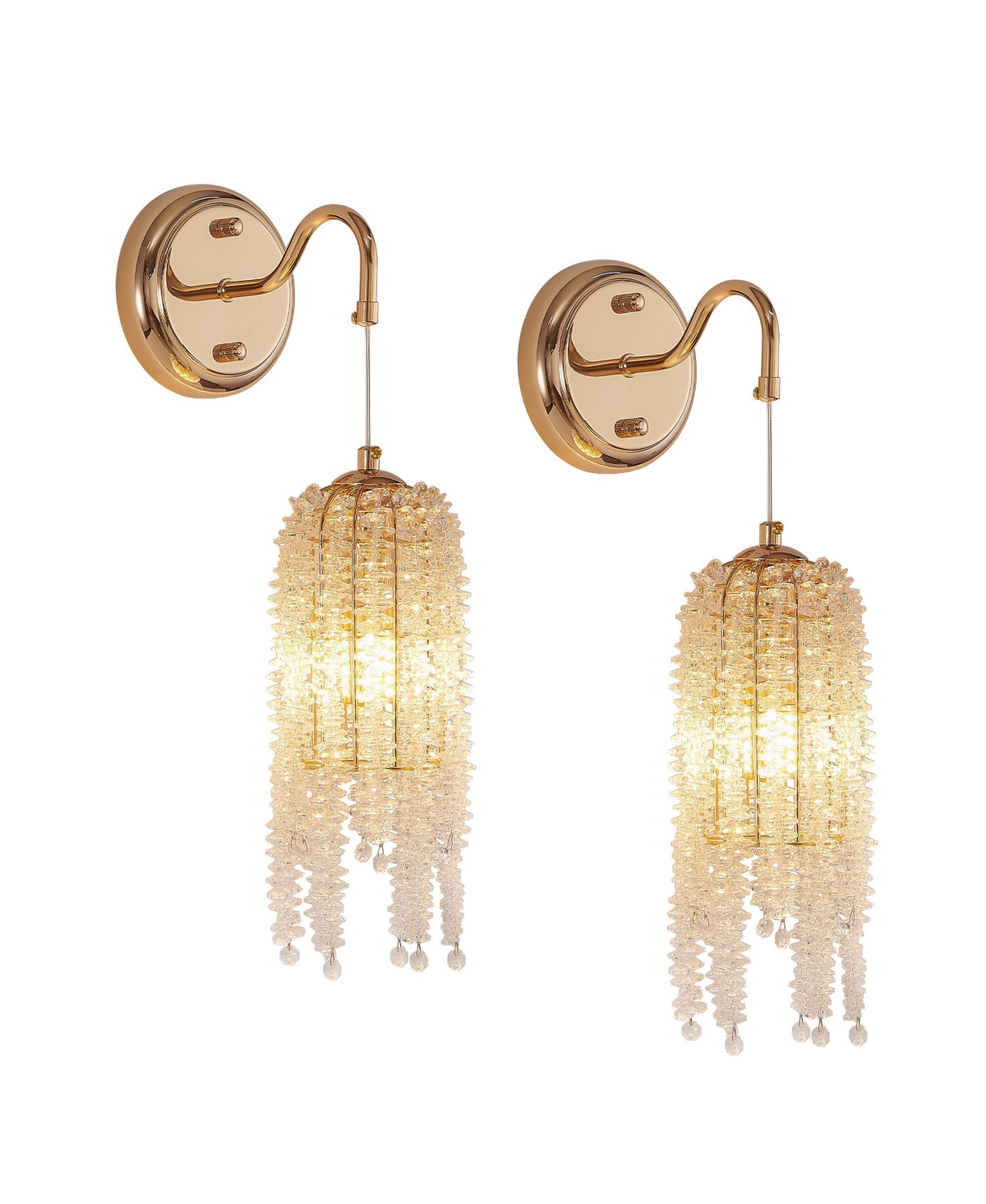 Click here for Midola Set of 2 Frame and Cascading Crystal Bead S... prices