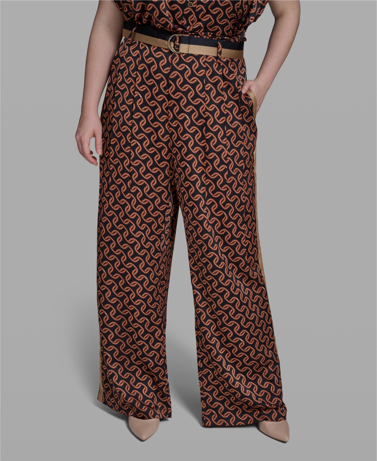 Click here for Karl Lagerfeld Paris Womens Mid-Rise Printed D-Rin... prices
