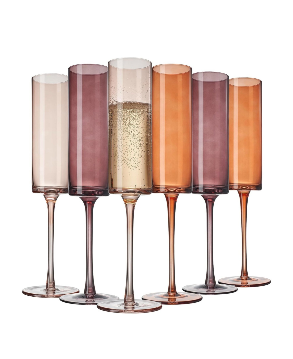 Click here for The Wine Savant Venus Amber Ribbed Champagne Flute... prices