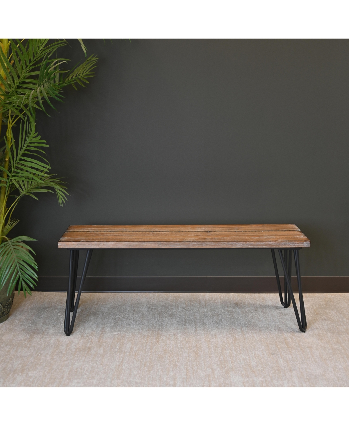 Click here for Flynama Aryven Industrial Dining Bench - Rustic Da... prices