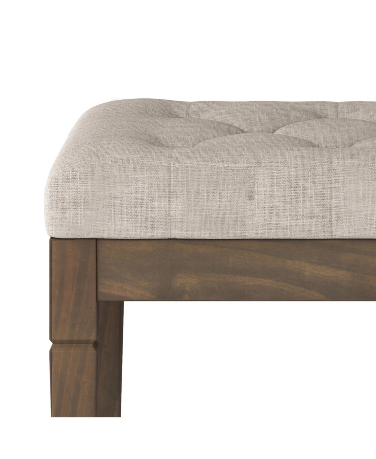 Click here for Flynama Small Tufted Ottoman Bench - Natural Linen... prices