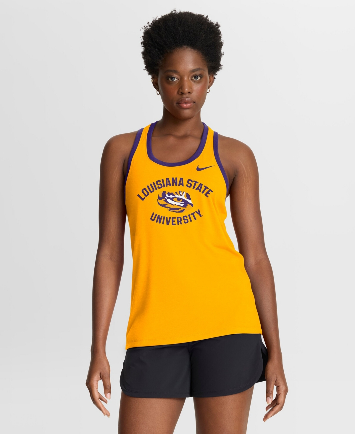 Click here for Nike Womens Gold Lsu Tigers Uni Name Tri-Blend Dri... prices