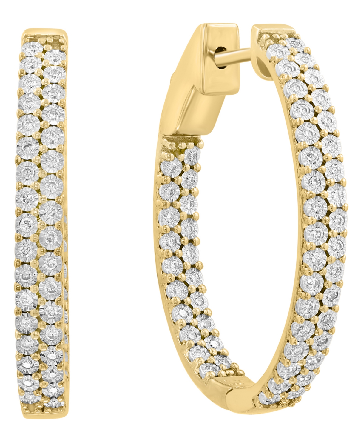 Click here for Effy Collection Diamond Hoop Earrings (1/2 ct. t.w... prices