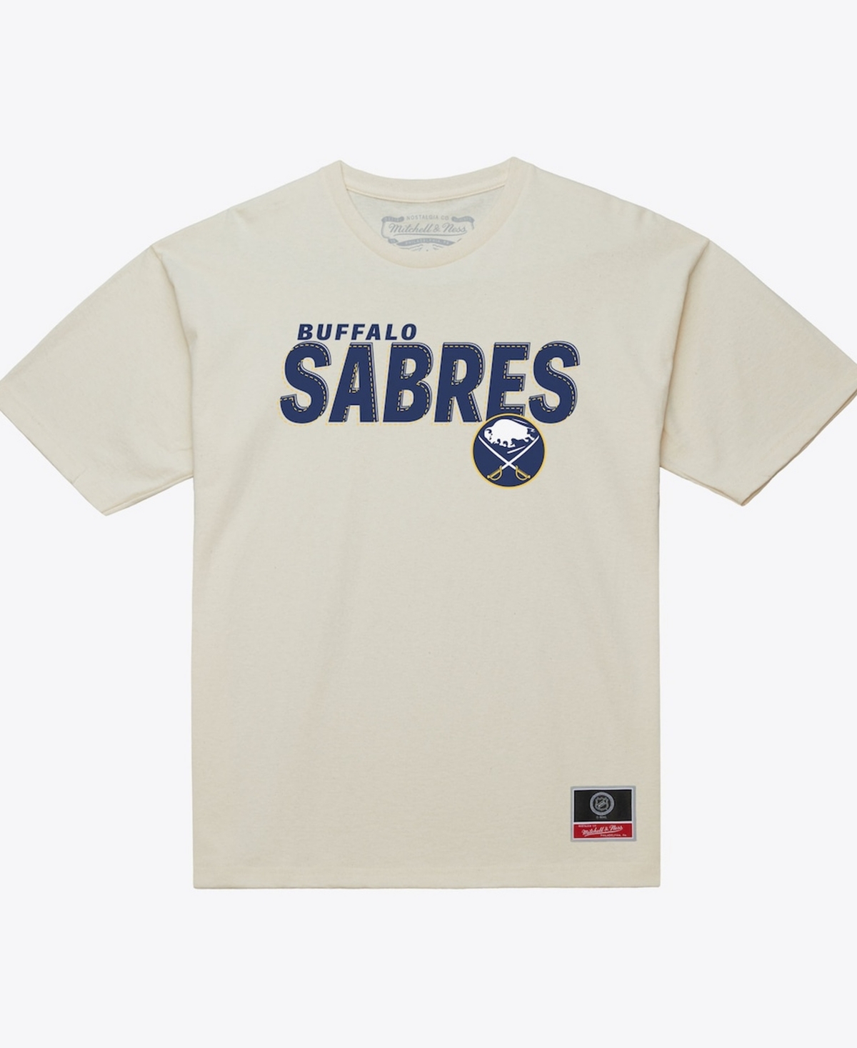 Click here for Mitchell & Ness Mens Cream Buffalo Sabres Core Plu... prices