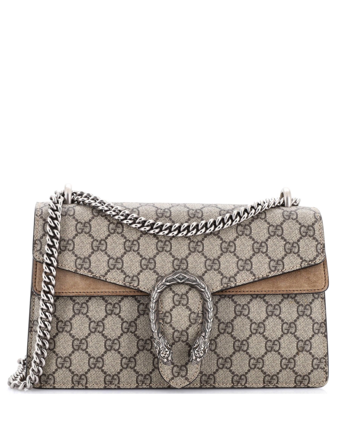 Click here for Pre-Owned Gucci Medium Dionysus Bag Gg Coated Canv... prices
