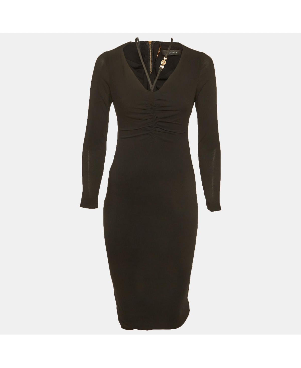 Click here for Pre-Owned Versace Womens Crepe Medusa Detail Ruche... prices
