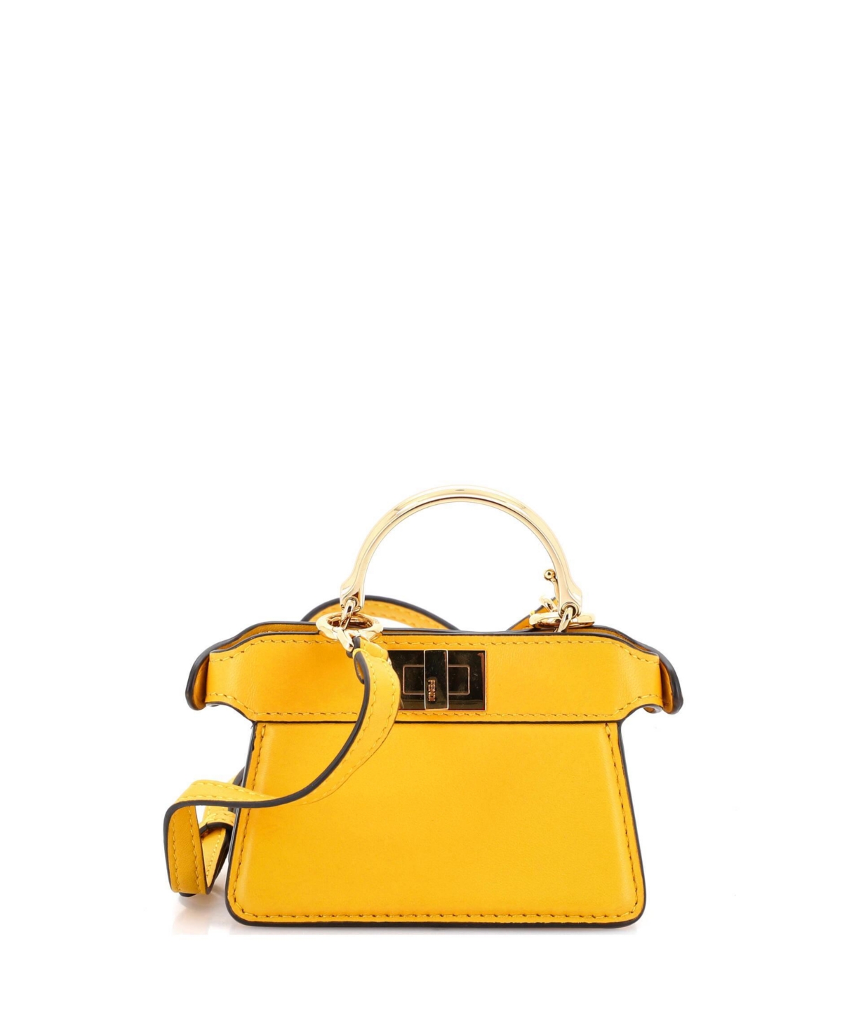 Click here for Pre-Owned Fendi Micro Peekaboo Bag Leather - Yello... prices