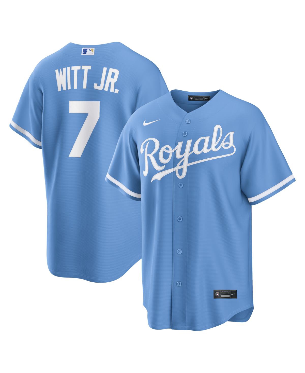 Click here for Nike Mens Bobby Witt Jr. Light Blue Kansas City Ro... prices