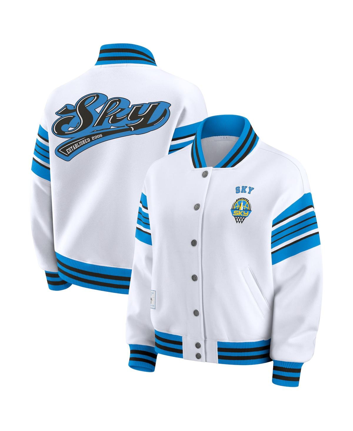 Click here for Wear by Erin Andrews Womens White/Blue Wnba Full-S... prices
