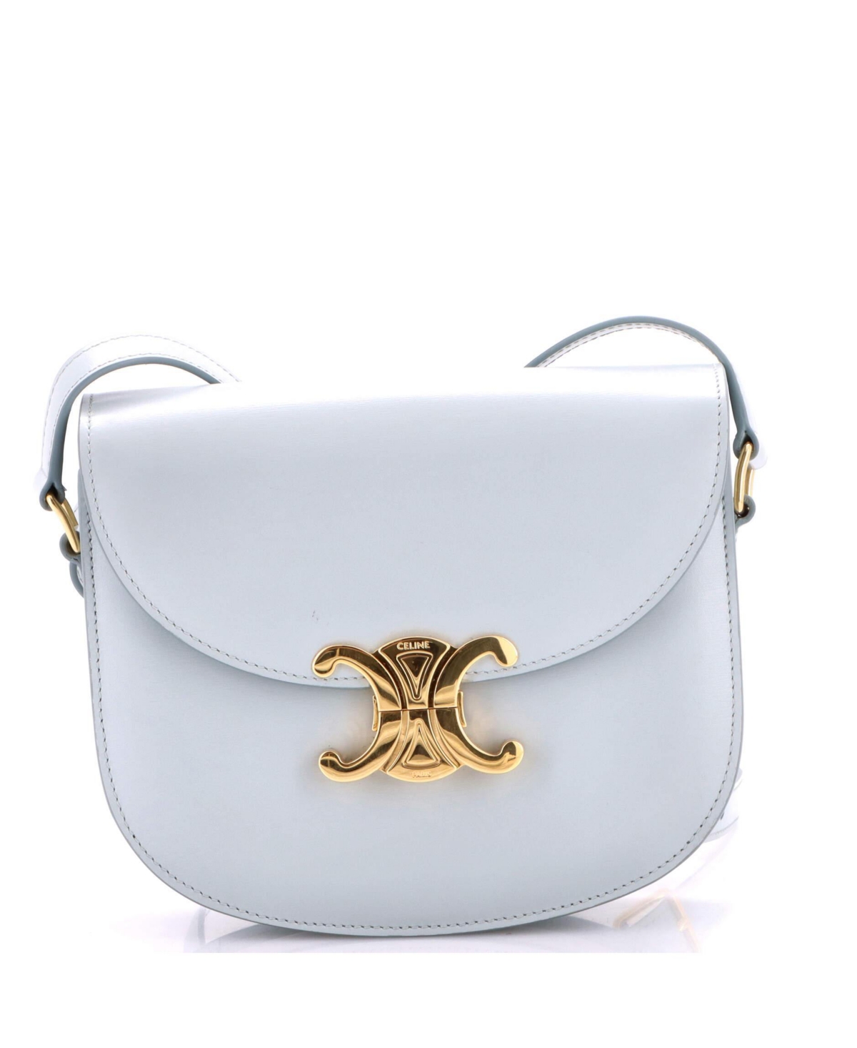 Click here for Pre-Owned Celine Triomphe Besace Clea Flap Bag Lea... prices