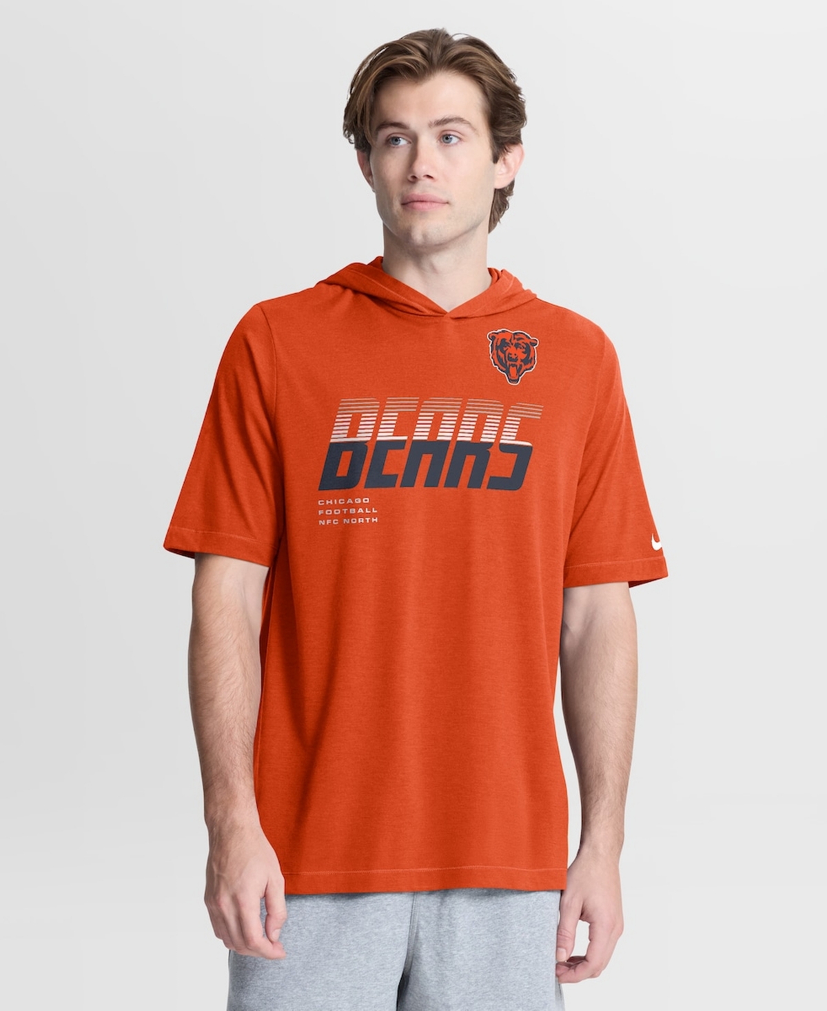Click here for Nike Mens Orange Chicago Bears Tri-Blend Hooded T-... prices