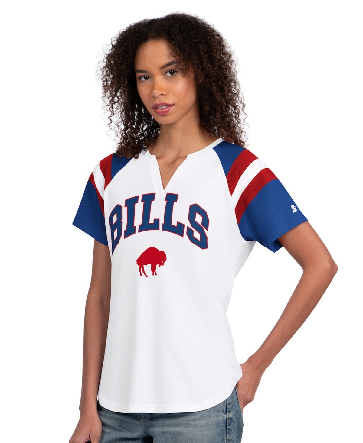 Click here for Starter Womens White Buffalo Bills Game On Notch N... prices
