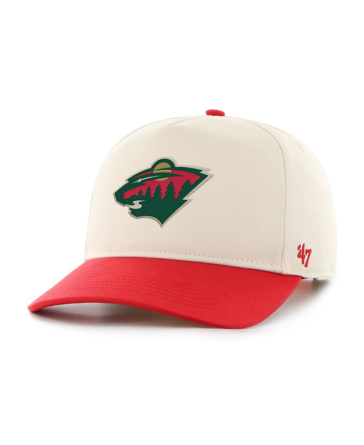 Click here for 47 Brand Mens Cream/Red Minnesota Wild Logo 2-Tone... prices