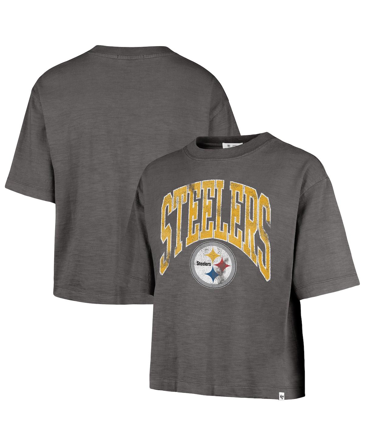Click here for 47 Brand Womens Charcoal Pittsburgh Steelers Cropp... prices