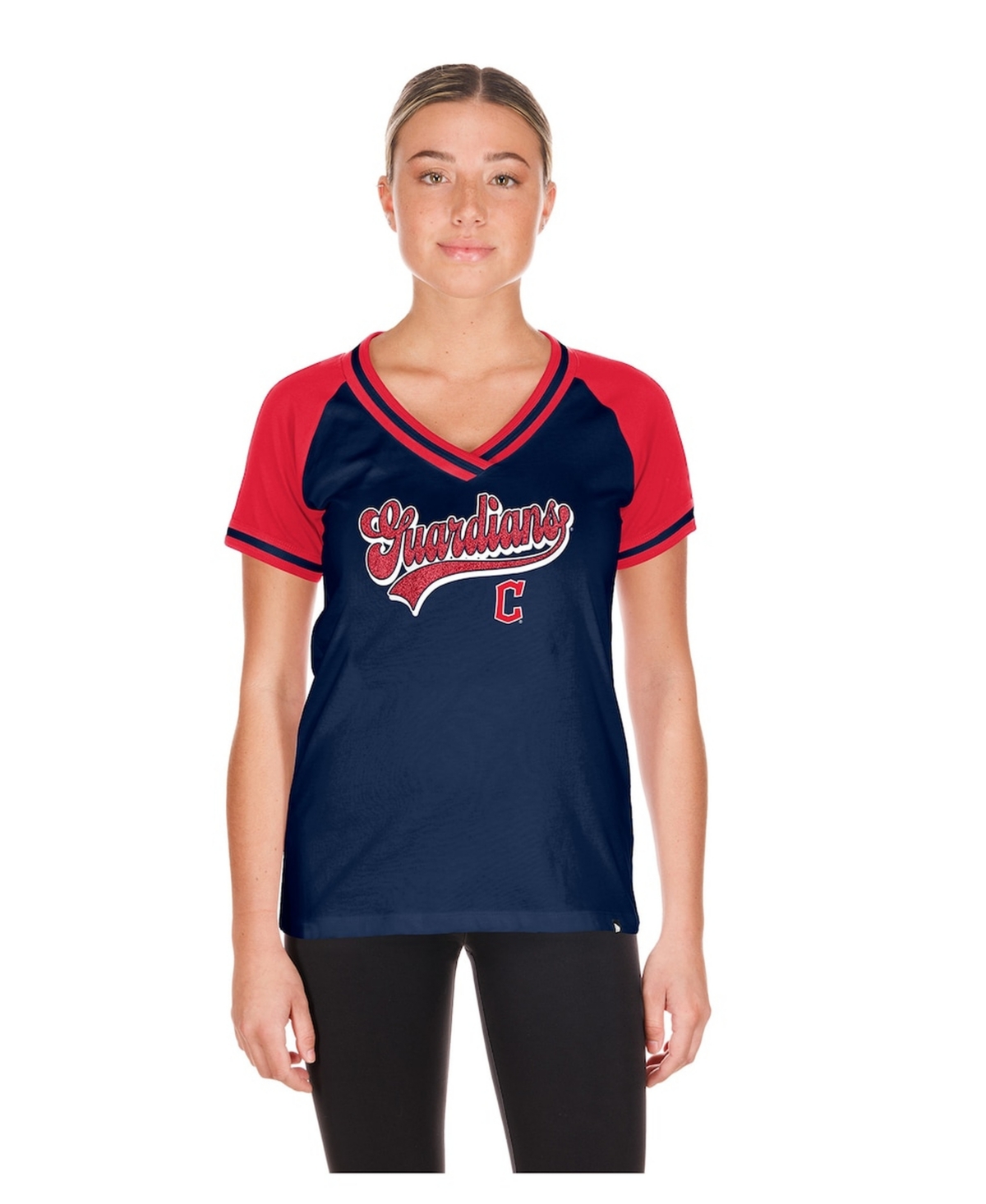 Click here for New Era Womens Navy Cleveland Guardians Gameday V-... prices