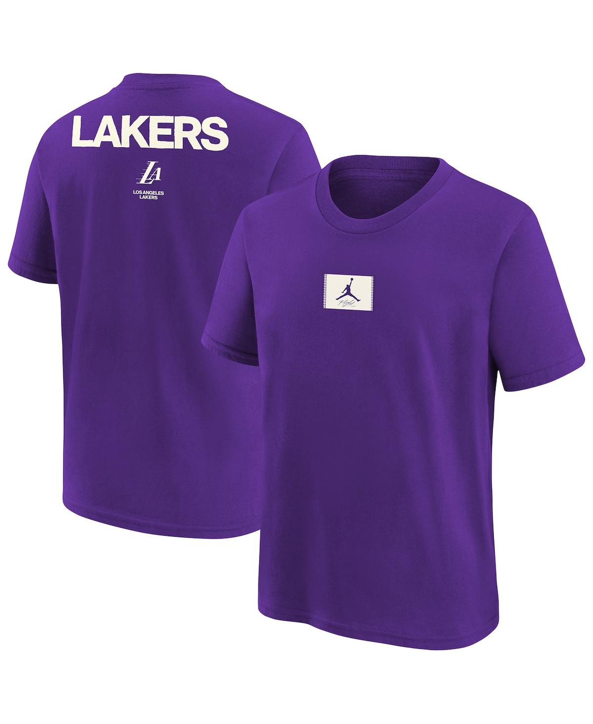 Click here for Jordan Big Boys and Girls Purple Los Angeles Laker... prices